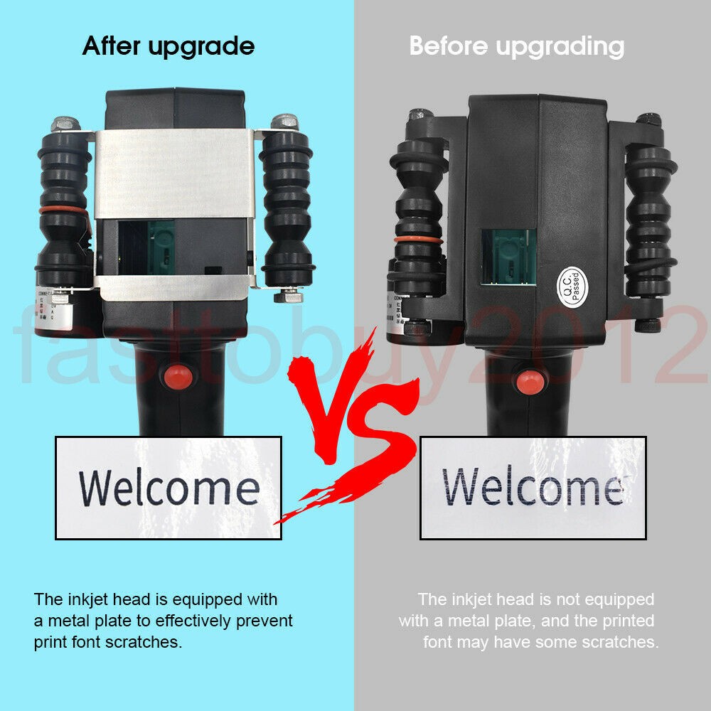 Portable Fast Dry 4.3inch Touch Screen Date Words QR Barcode Logo Inkjet Printer Machine DIY 2 ...